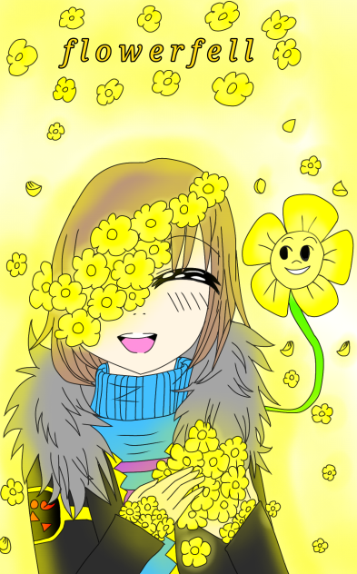 frisk de seu Pele com flores amarelos - ibisPaint