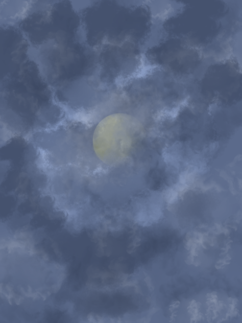 Moon and Clouds - ibisPaint