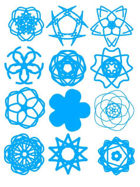 Cool Flower Patterns Blue - ibisPaint