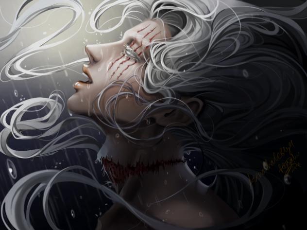 Alabaster in the rain. - ibisPaint