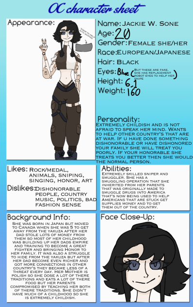 Jackie character sheet - ibisPaint