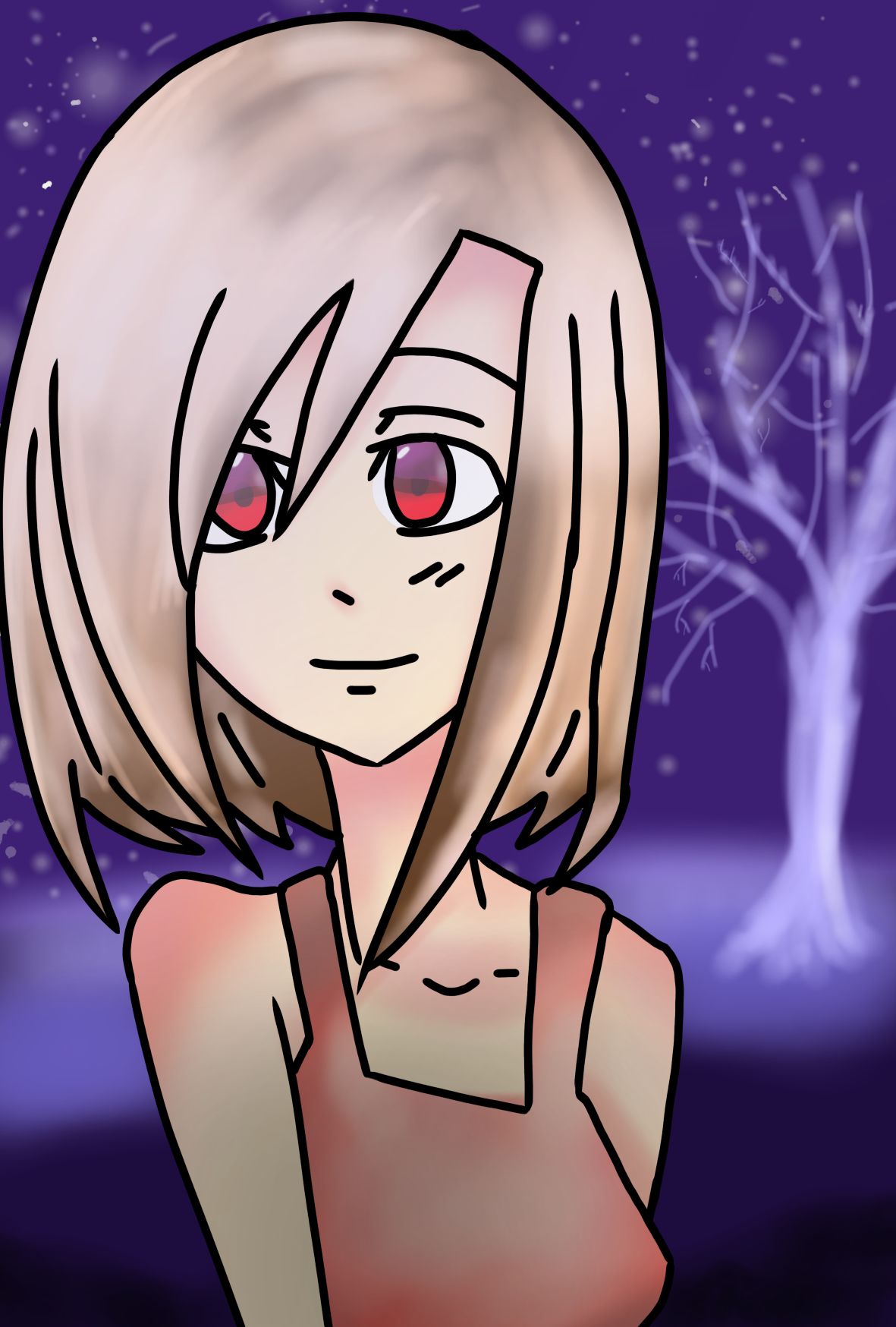speed draw - anime girl in night - ibisPaint