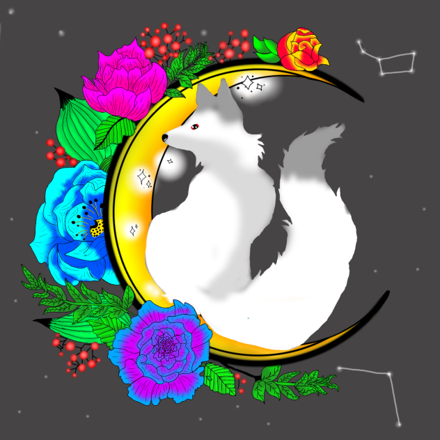 winter fox on the moon 🌙 - ibisPaint