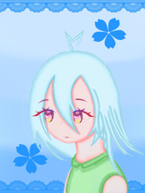 blue flowers - ibisPaint