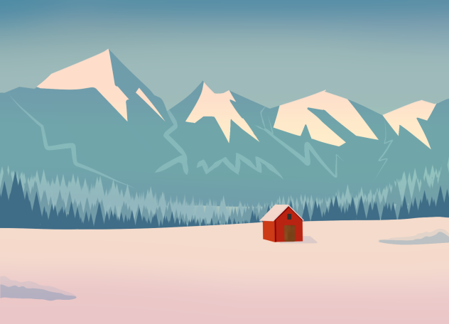 Mountain Scenery Evening - ibisPaint