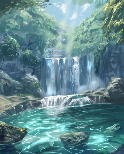 Uuuuh waterfall - ibisPaint