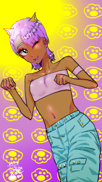 Purple meo! - ibisPaint