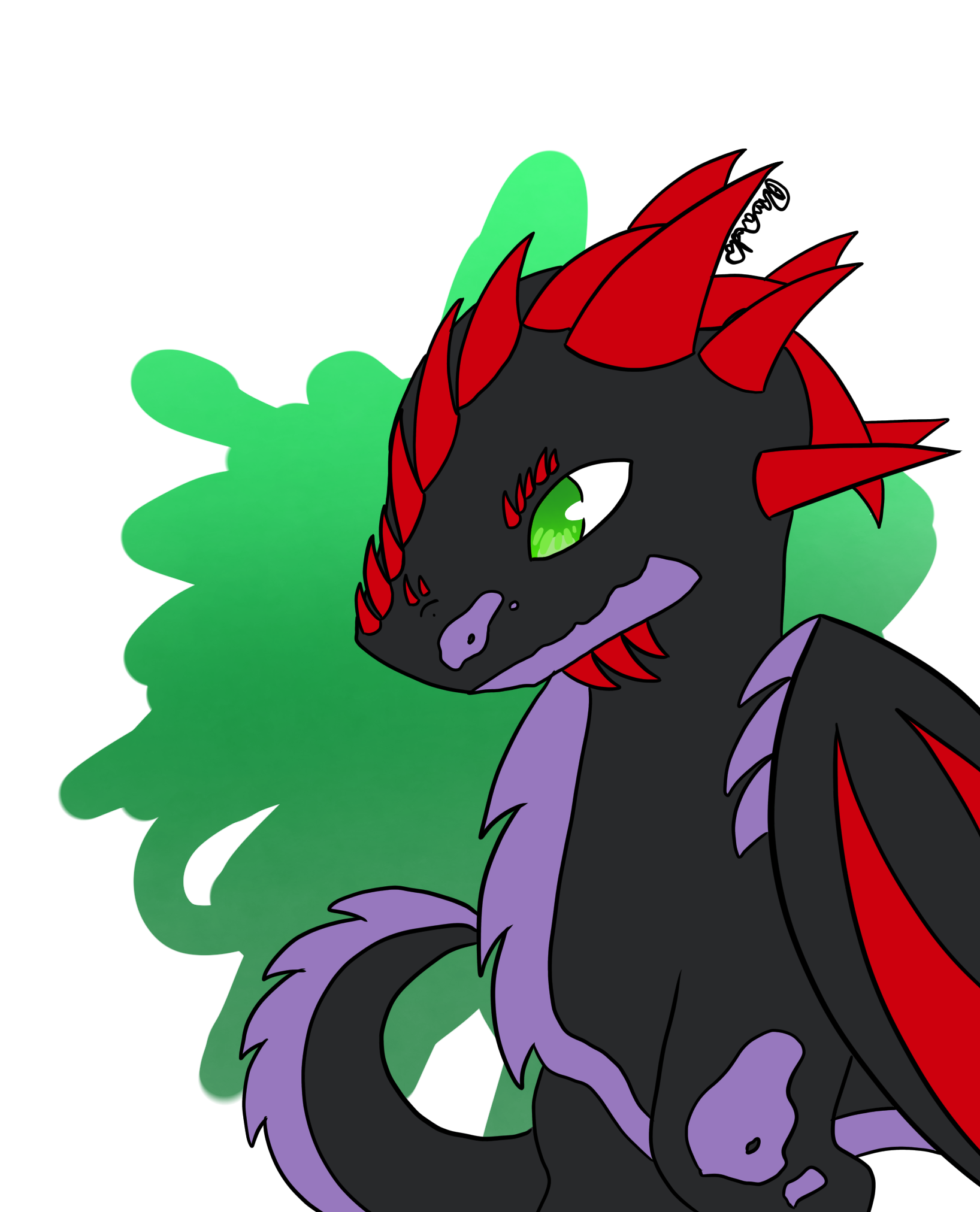 Drawing my dragon in dragon adventure - ibisPaint