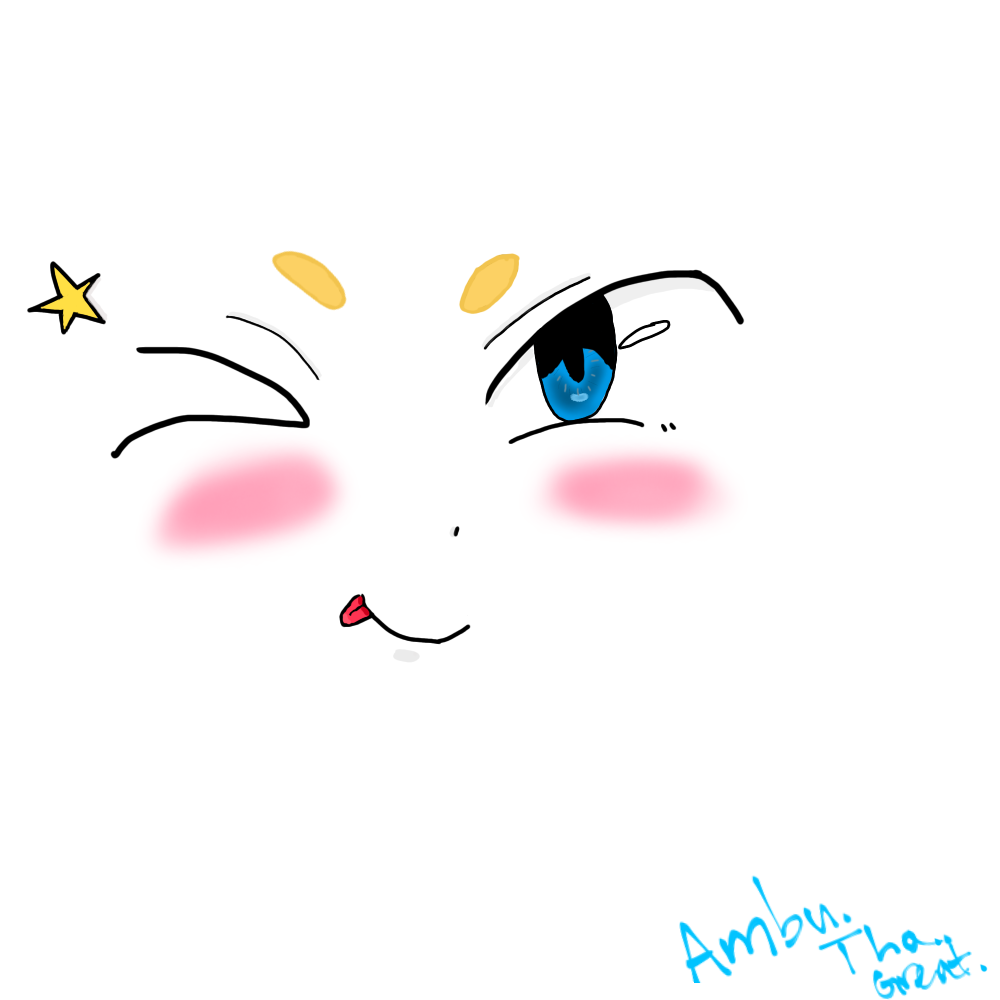 Kawaii Wink Face - ibisPaint