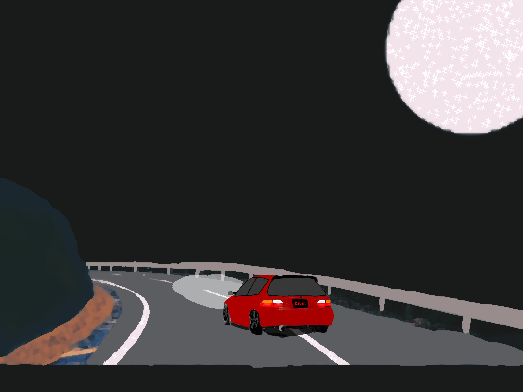 Honda civic EG6 siR initial d shingo - ibisPaint