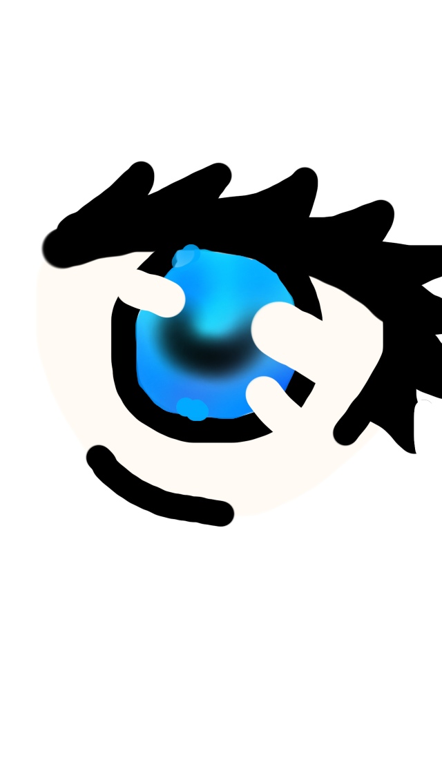 gros yeux bleu - ibisPaint