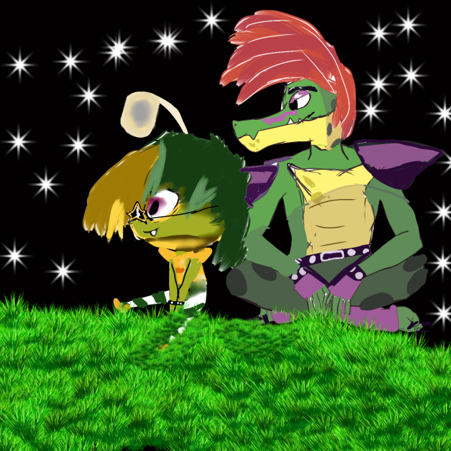 glimrock happy frog and modty then - ibisPaint