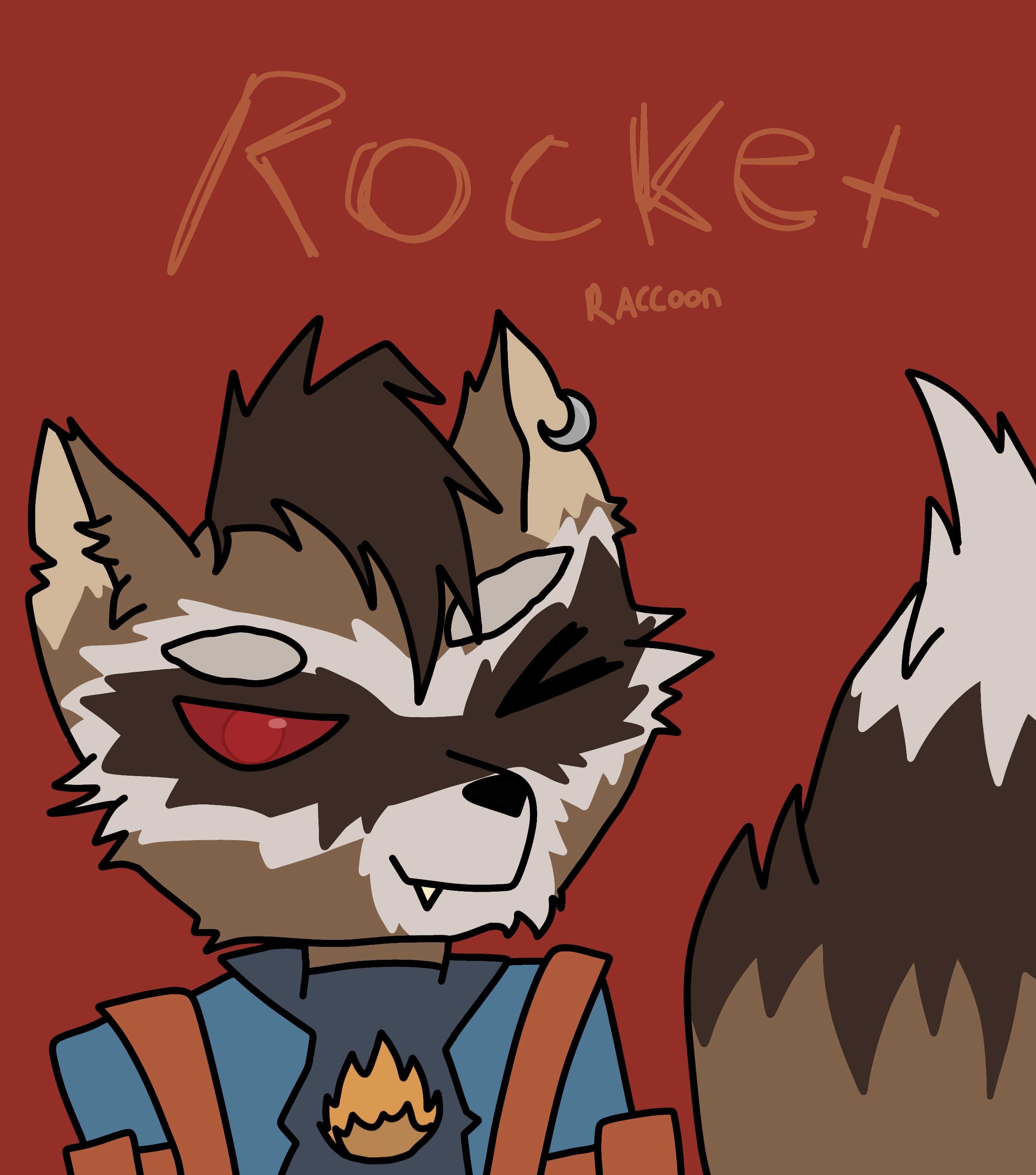 Rocket Raccoon Marvel Rivals - ibisPaint