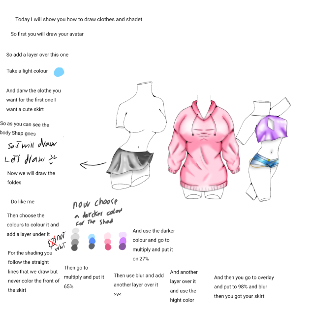 how to draw clothes and shadet - ibisPaint