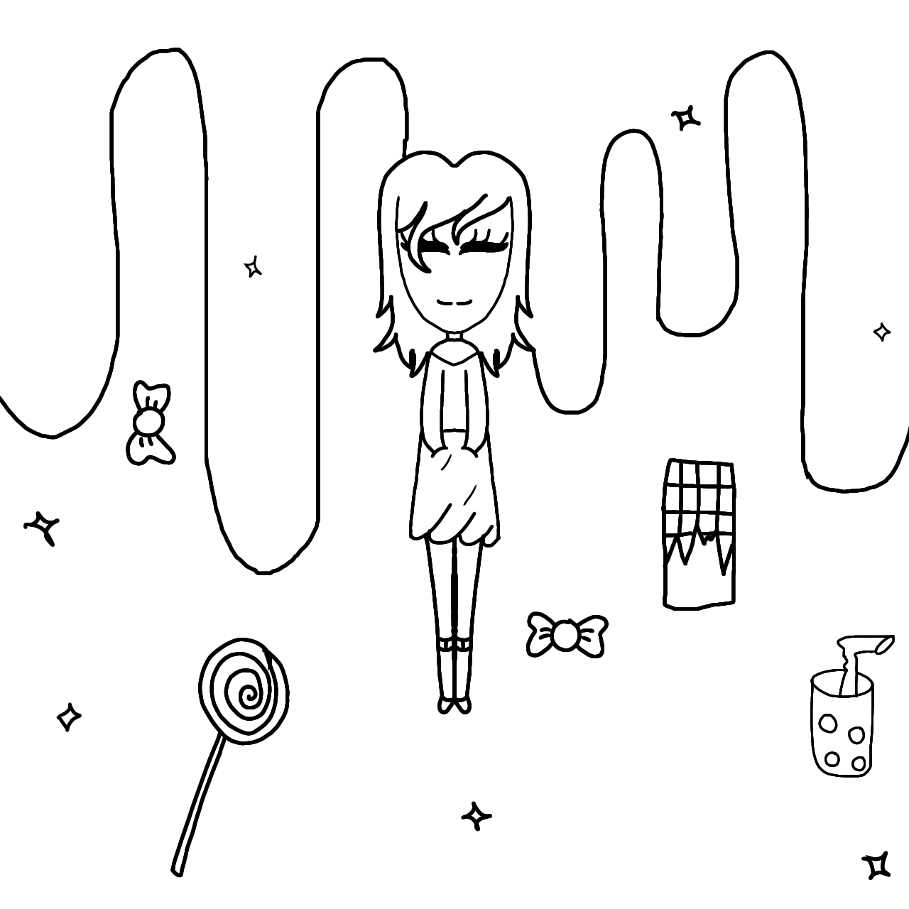 coco factory line art - ibisPaint