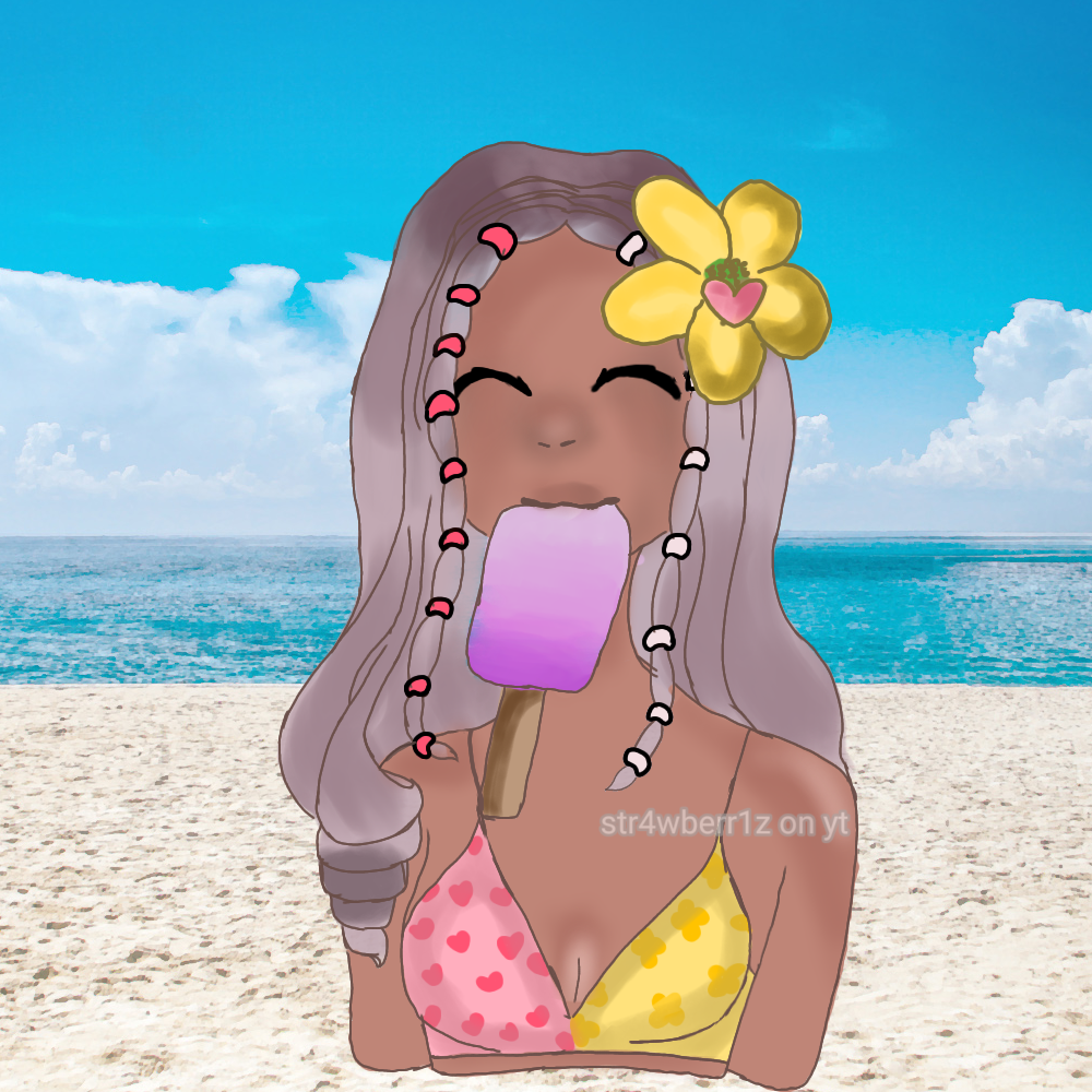 preppy girl on the beach☆ - ibisPaint