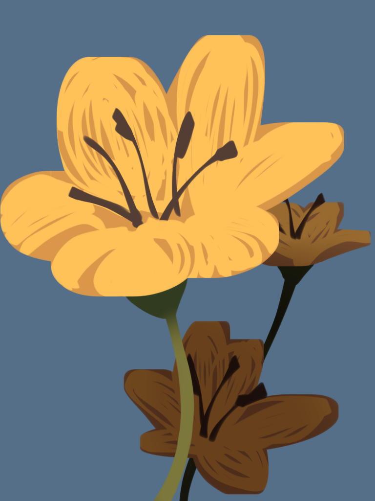 53. Flores amarillas. - ibisPaint