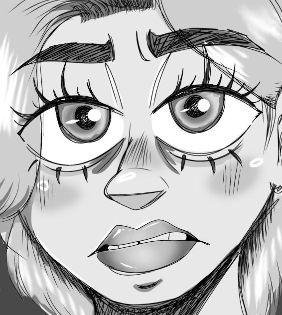 grayscale self portrait♡ - ibisPaint