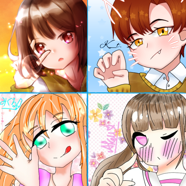 Anime girls collab - ibisPaint