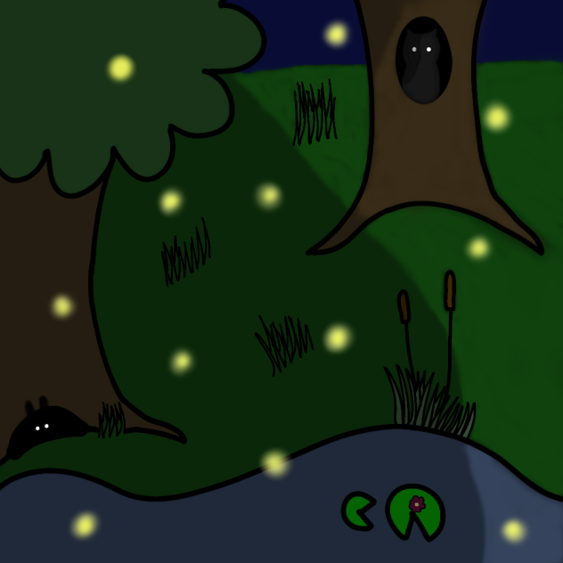 Forest at Night - ibisPaint