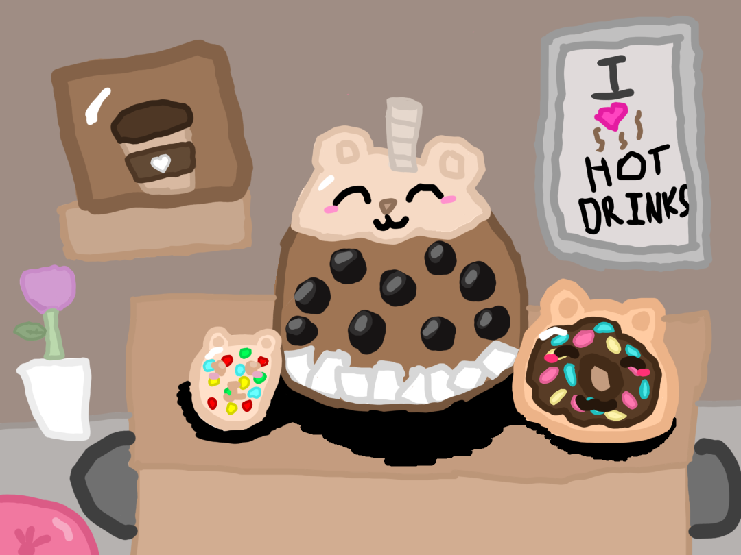 BOBA x Cafè snacks! First upload. - ibisPaint