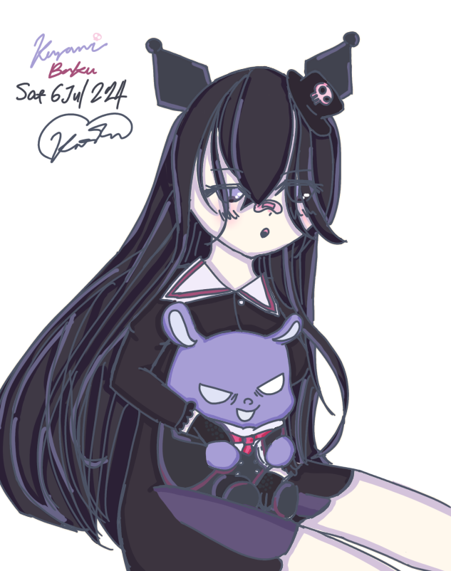 Kuromi human fanart - ibisPaint