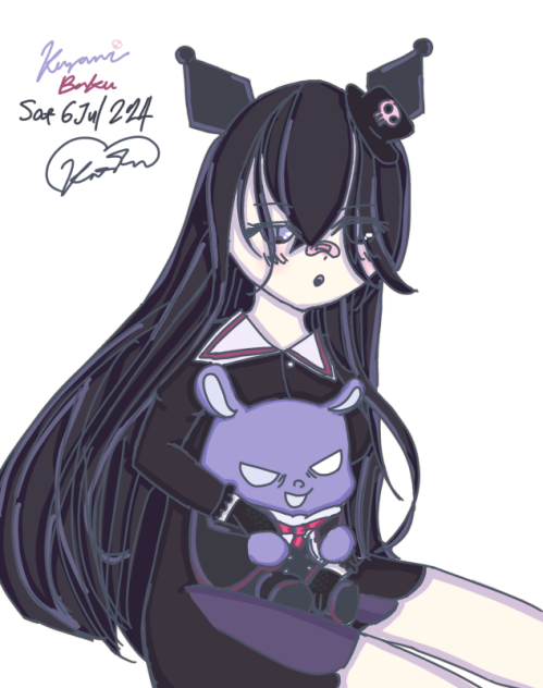 Kuromi human fanart - ibisPaint