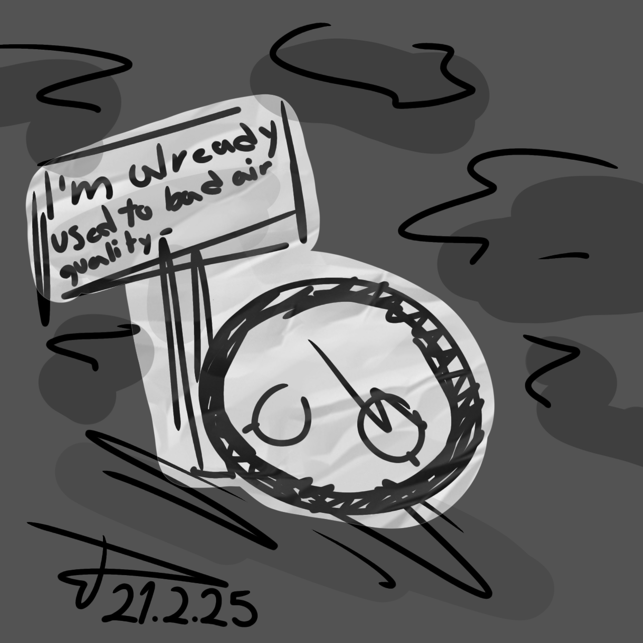 I'm already used to bad air quality - ibisPaint