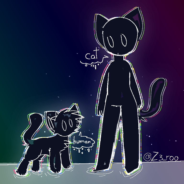 cat and hooman - ibisPaint