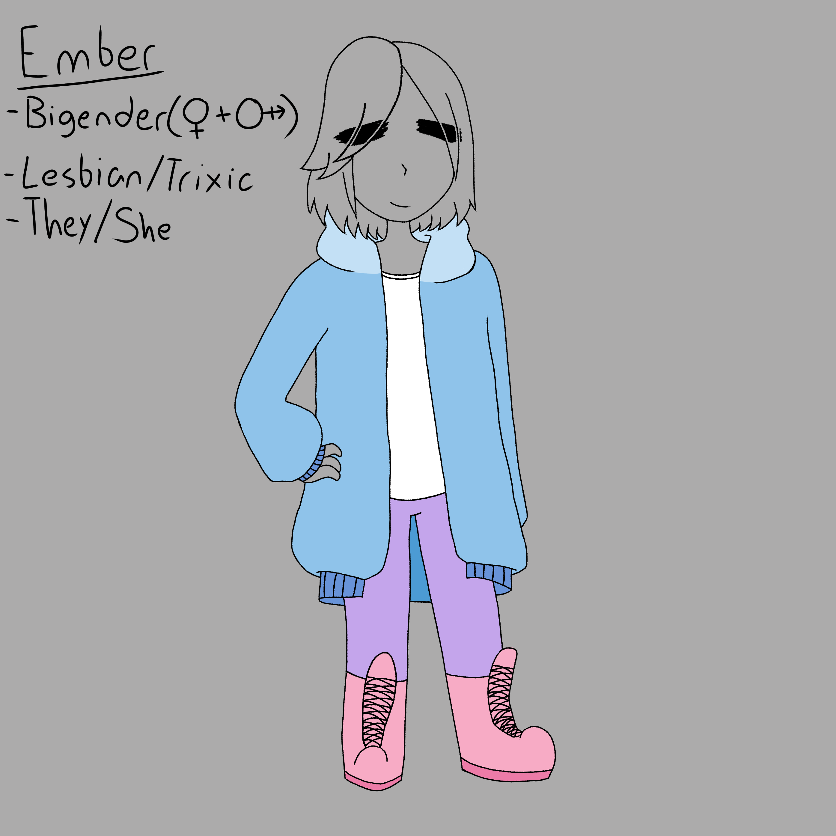 (LATE) Bigender Pride with Ember! - ibisPaint