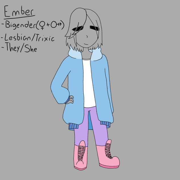 (LATE) Bigender Pride with Ember! - ibisPaint