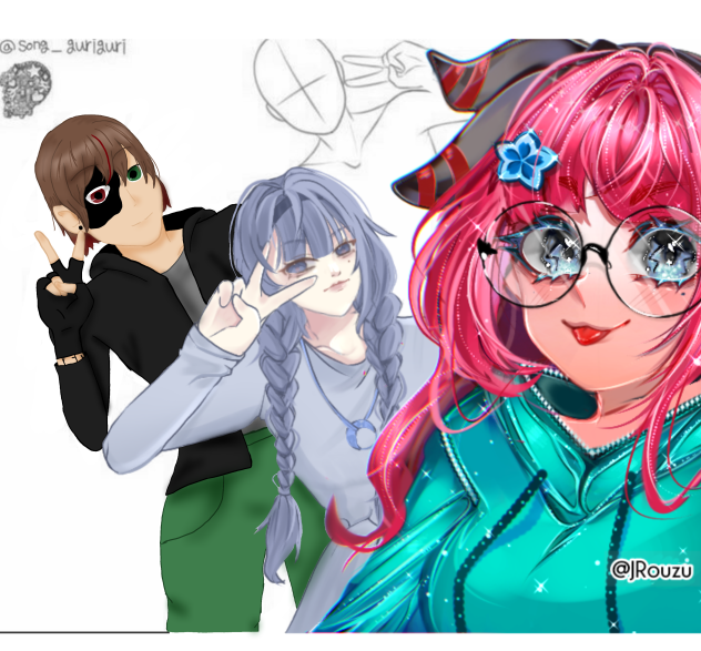 Selfie pose - ibisPaint