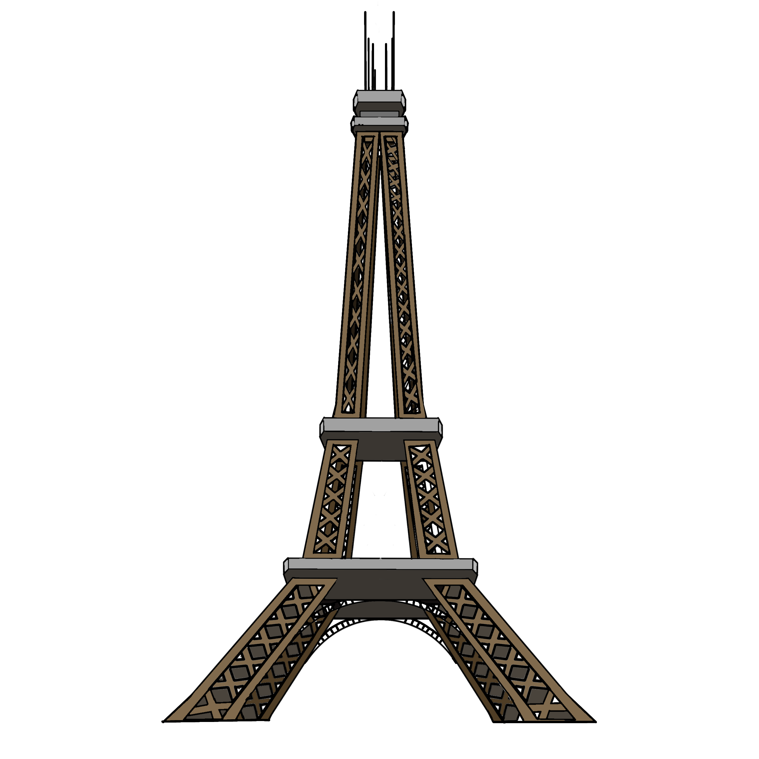 eiffel tower in paris - ibisPaint