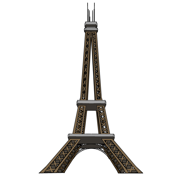 eiffel tower in paris - ibisPaint