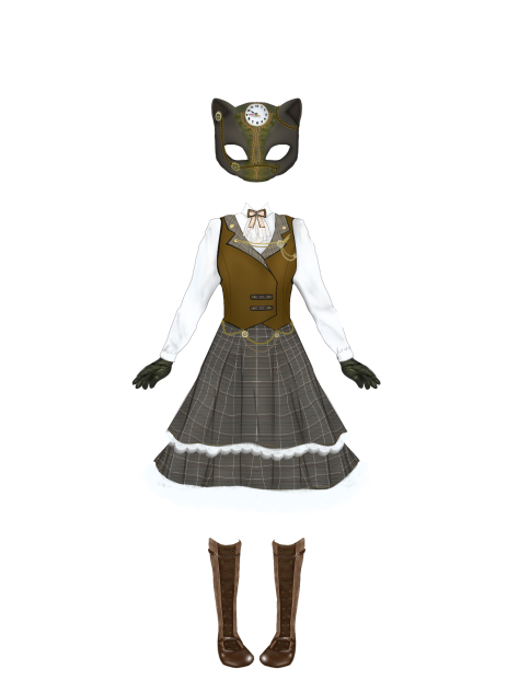 Steampunk outfit with mask - ibisPaint