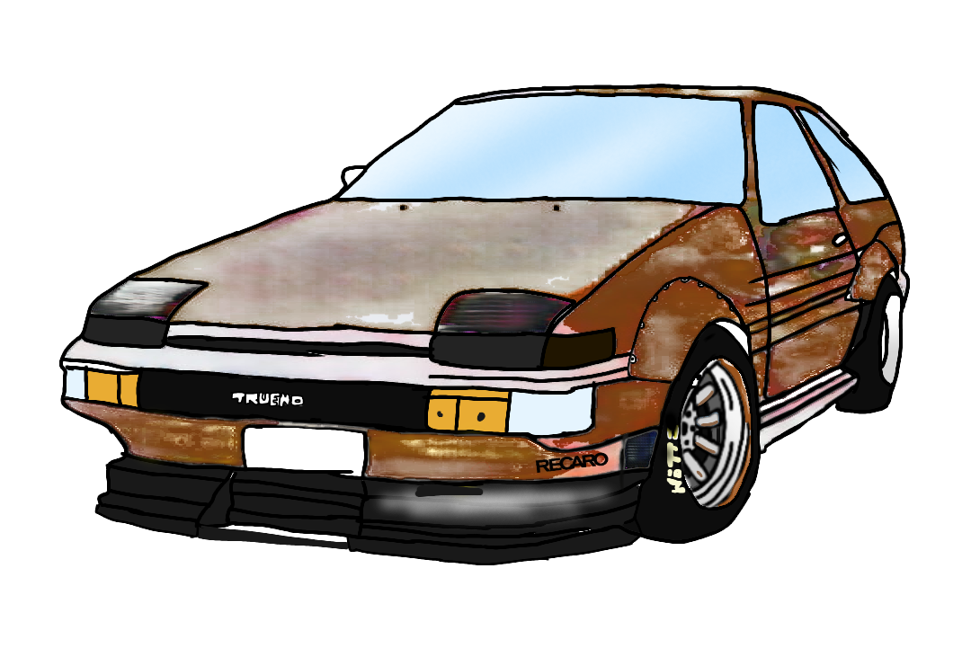 toremo ae86 rusty - ibisPaint