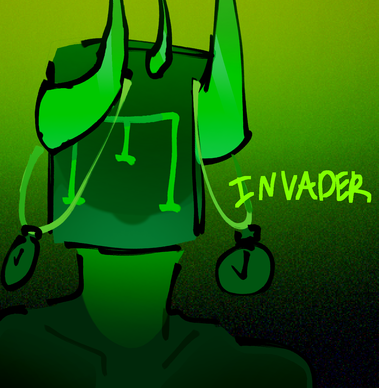 invader cuz lowk i left bro out - ibisPaint