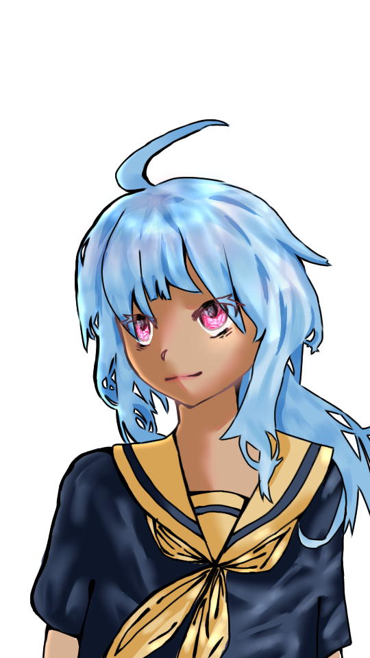 my hair's blue, daba dee daba die - ibisPaint