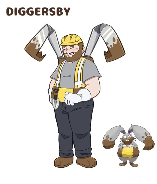 Humanised Diggersby - ibisPaint