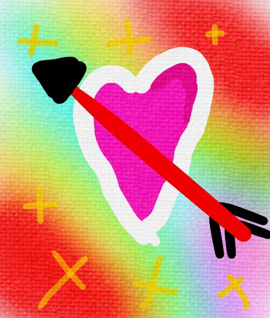 arrow in a heart - ibisPaint