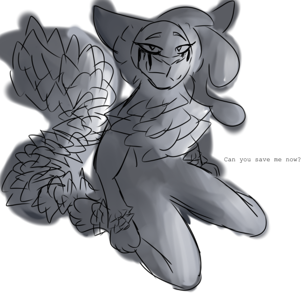 shading + trace-over pose practice - ibisPaint