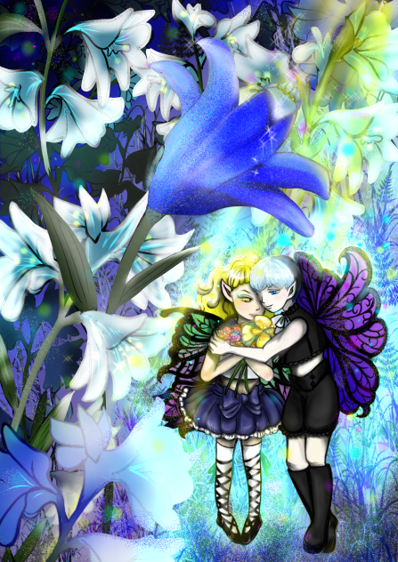夜の片隅に~Butterfly marriage~ - ibisPaint