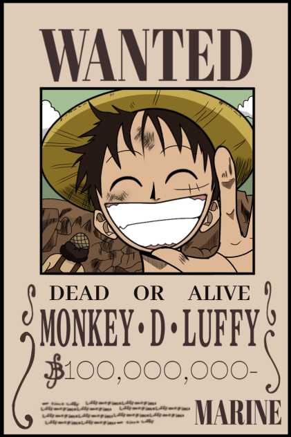 Wanted [Luffy] - ibisPaint