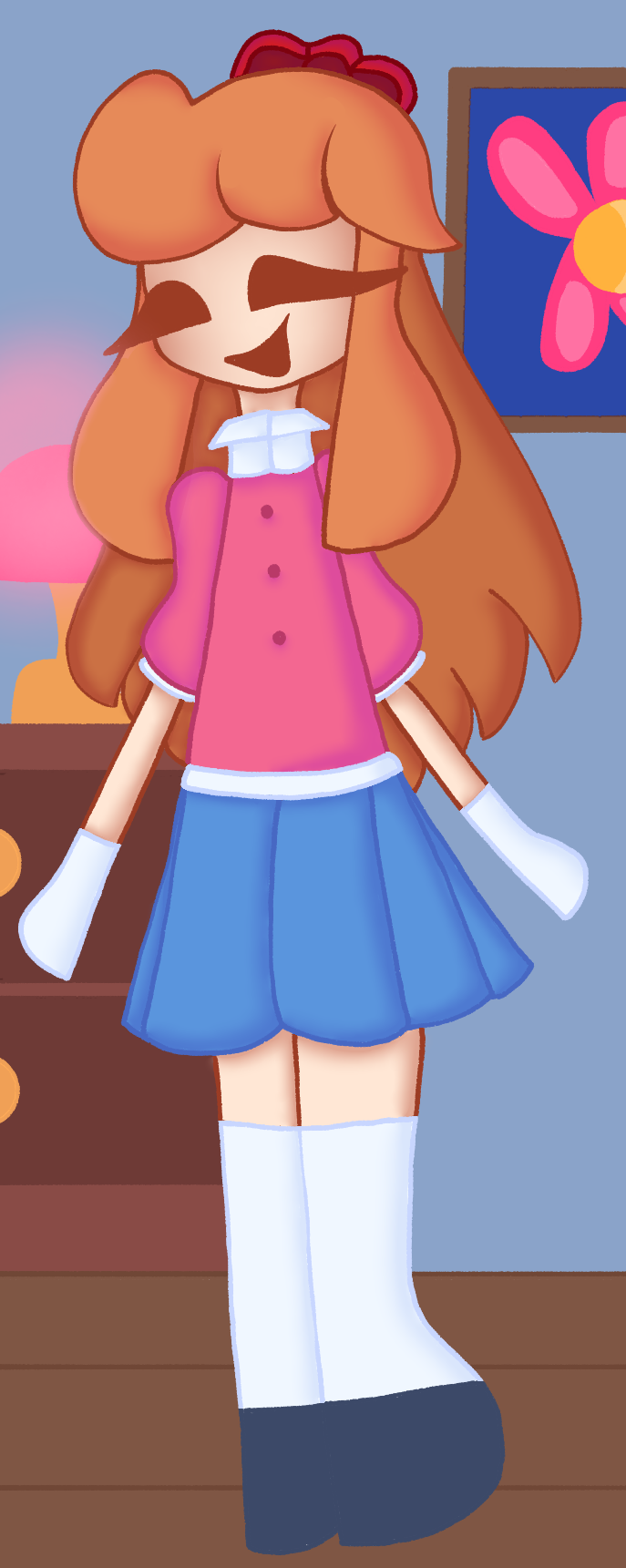 Elizabeth Chilling in her room - ibisPaint