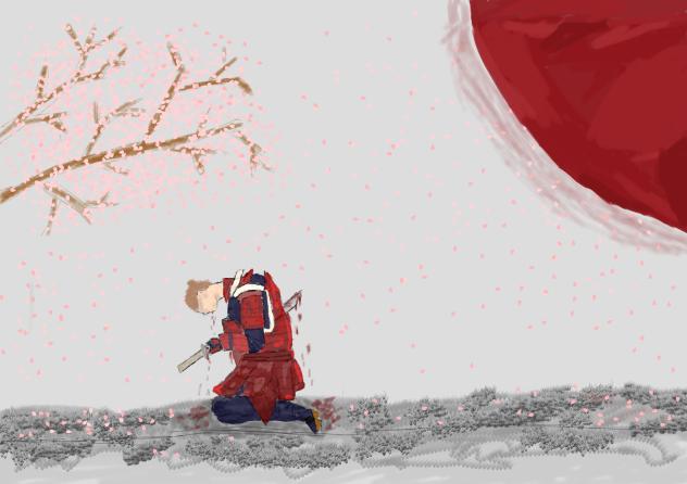 Samurai commits seppuku - ibisPaint