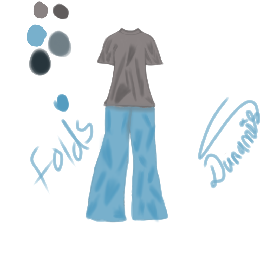 Drawing clothing folds - ibisPaint
