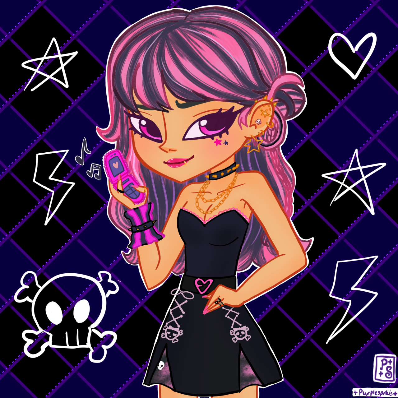 Pink Goth Girl (Pominians) - ibisPaint