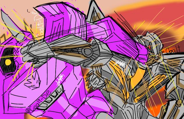 shockwave vs starscream - ibisPaint