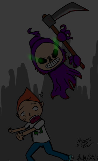 Fred and Grimmy Running Fred - ibisPaint