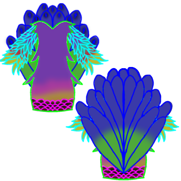 Peacock dress - ibisPaint